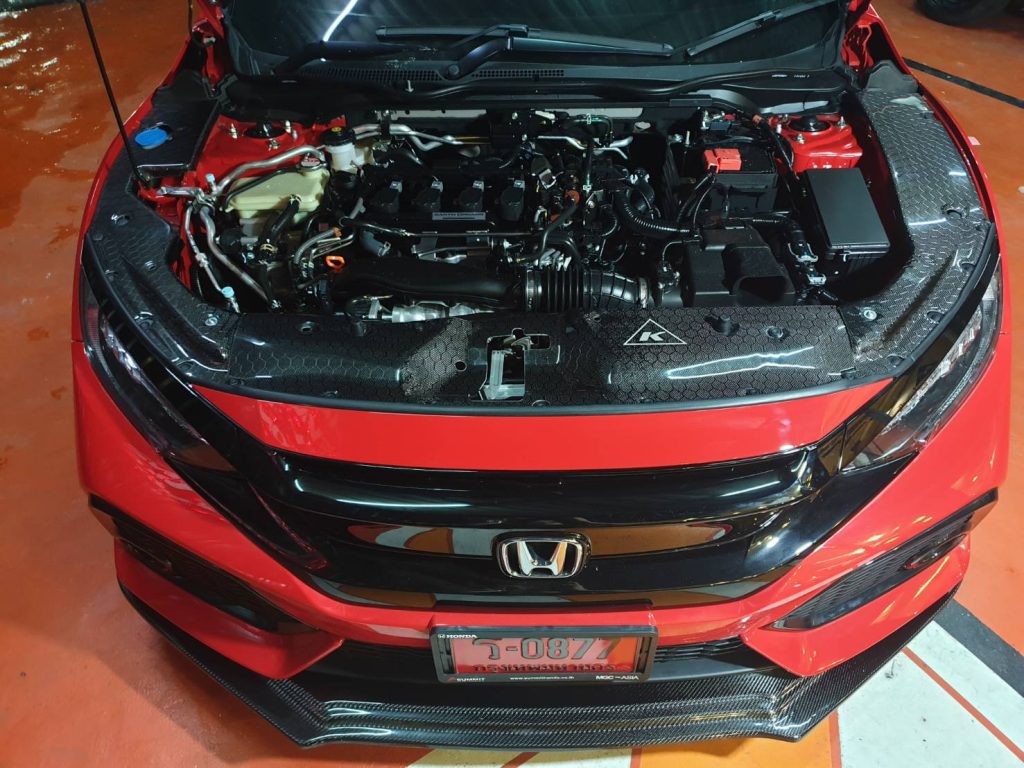 Honeycomb Carbon fiber Engine Bay Dress Up Kit for 10th gen Civic 2016 ...