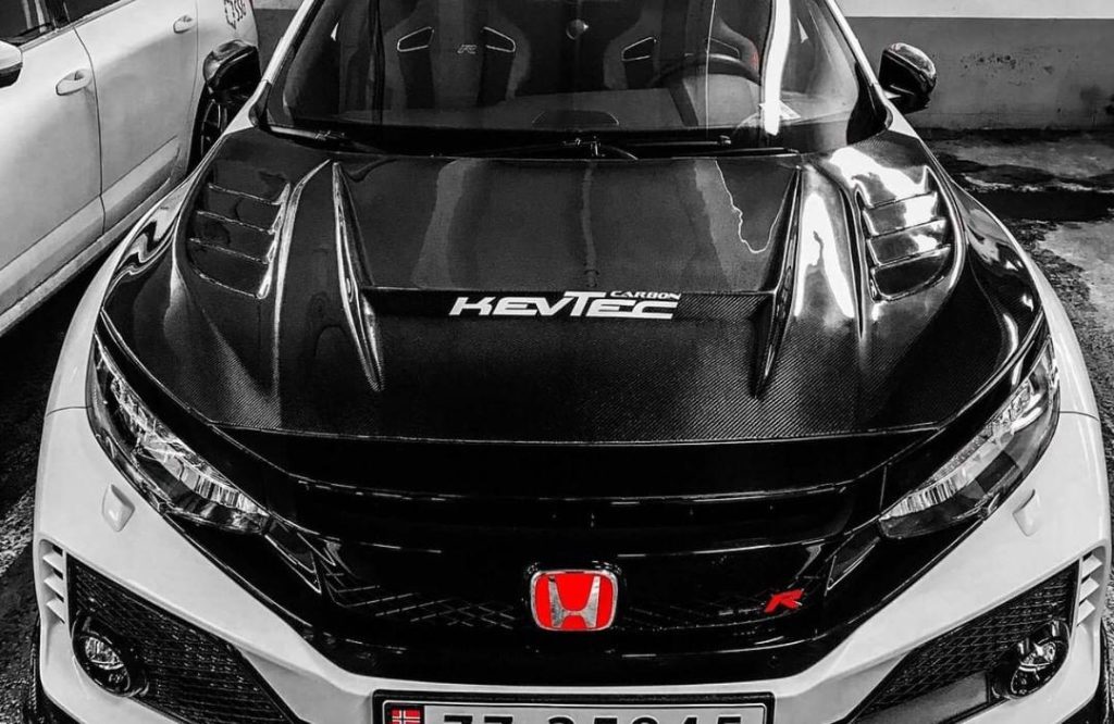 Carbon fiber hood: Batman vented style for 10th gen Civic 2016-2020 ...