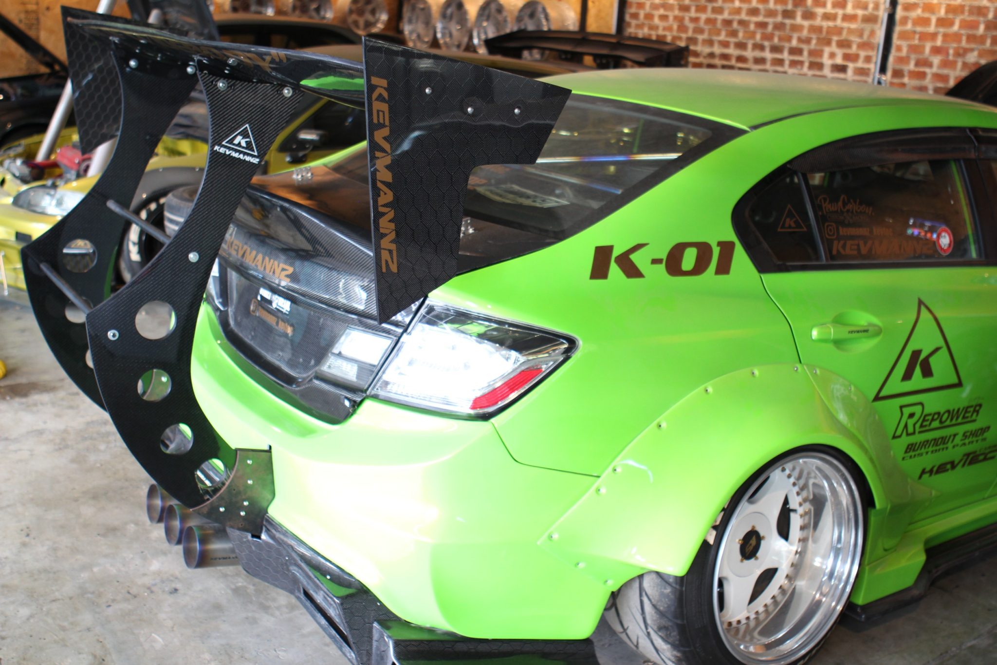 CF Chassis mounted GT Wing for 9th gen Civic Sedan 12-15 / Civic Coupe ...