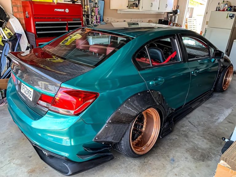 Beginner Wide Body Kit for 9th gen Civic Sedan 12-15 (Full Carbon Fiber ...