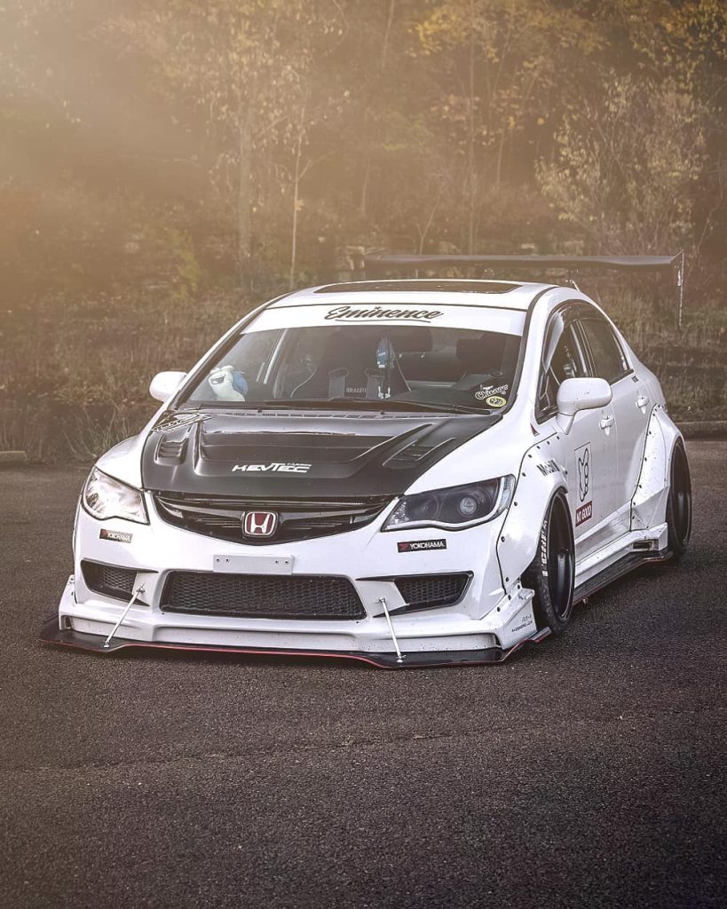 Carbon fiber hood: Mod-X vented style for 8th gen Civic Sedan 2006-2011 ...