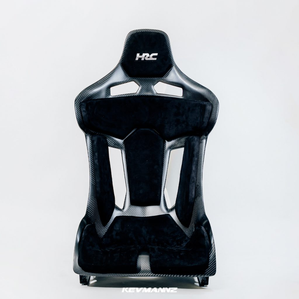 Matt Carbon Fiber Seat GT-Max series with Black Alcantara Padding + HRC ...