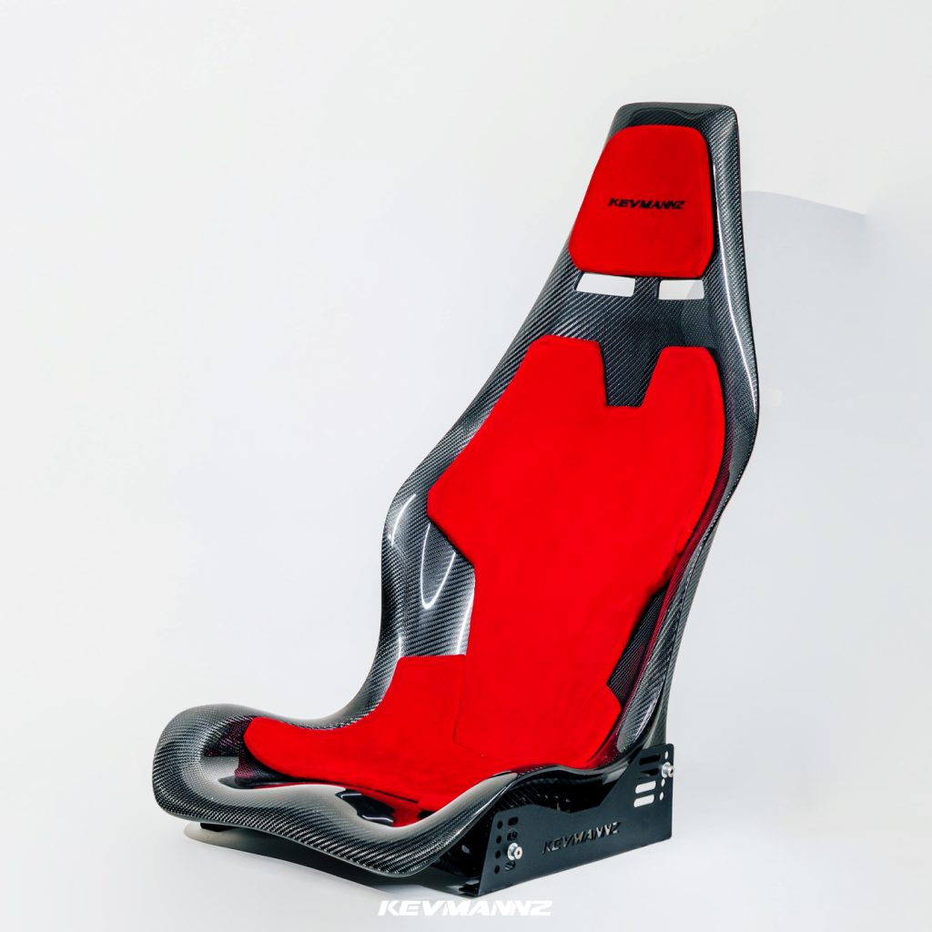 Carbon Fiber Seat V2 with Red Alcantara Padding – Kevmannz