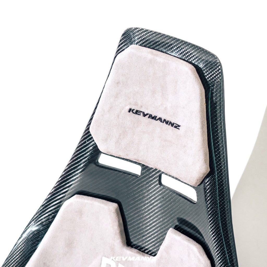Carbon Fiber Seat V2 with Grey Alcantara Padding – Kevmannz