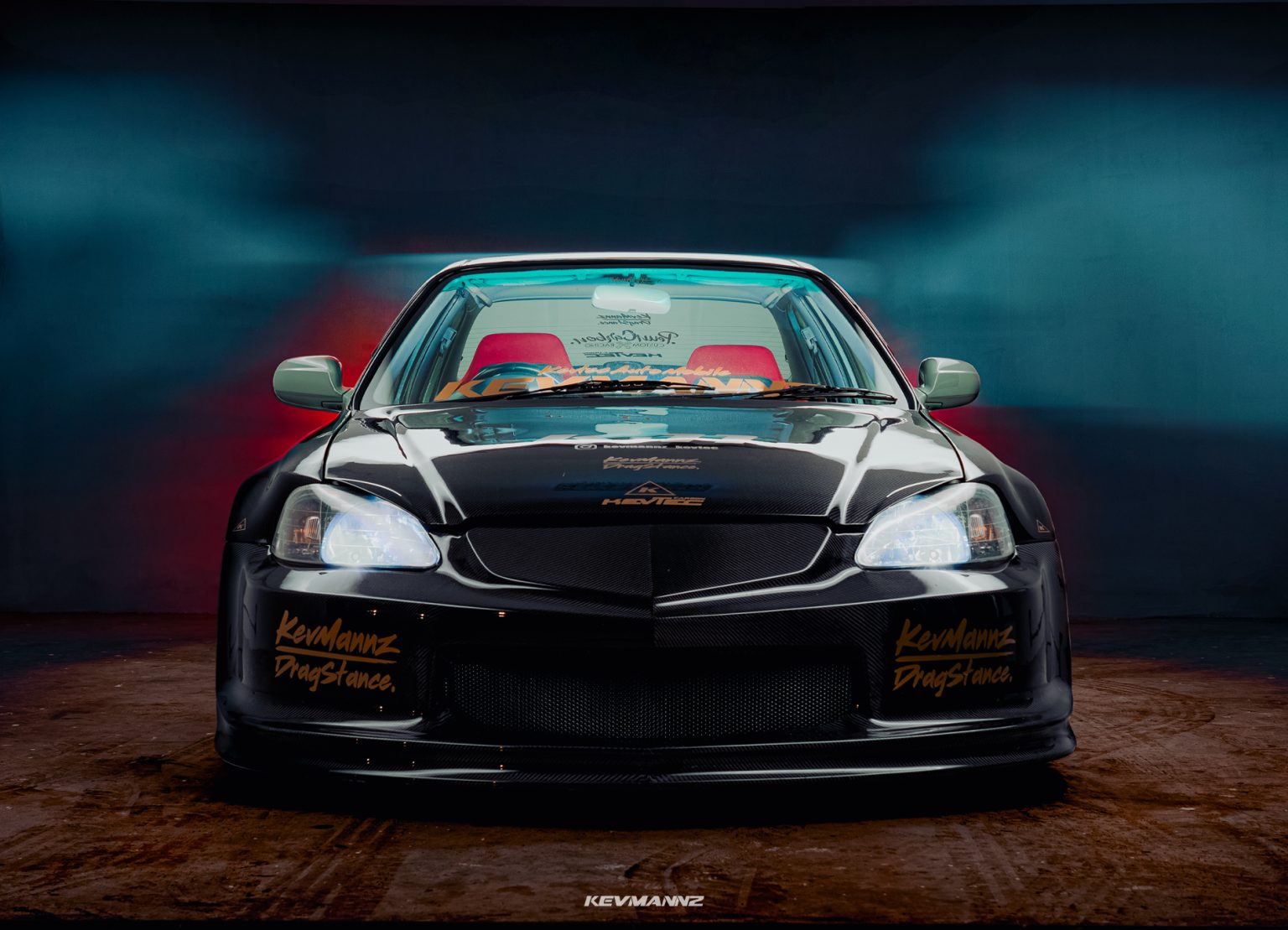 Full Carbon Fiber Wide Body Kit for Civic EK Sedan 1996-1998 and 1999 ...