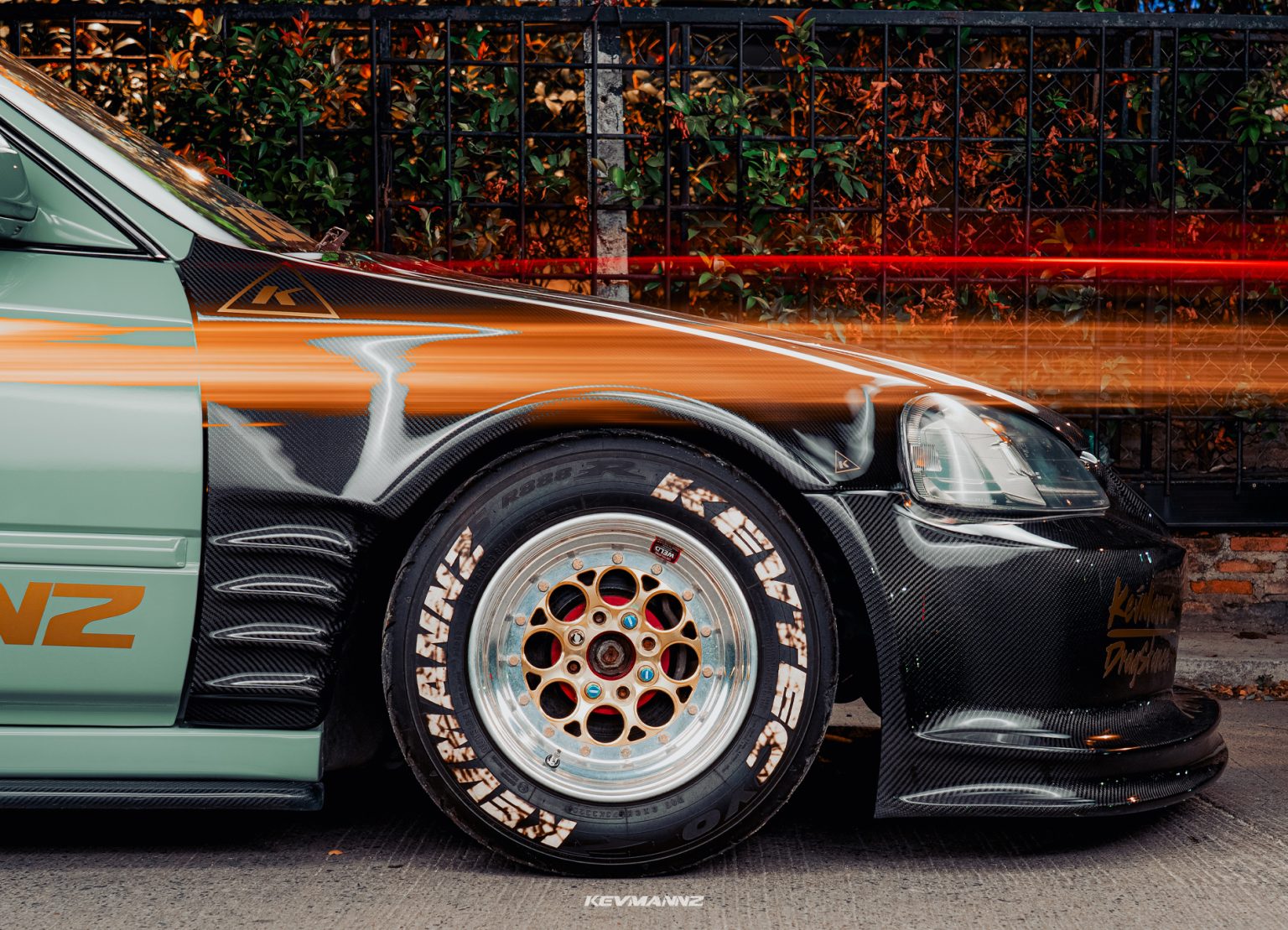 Full Carbon Fiber Wide Body Kit for Civic EK Sedan 1996-1998 and 1999 ...