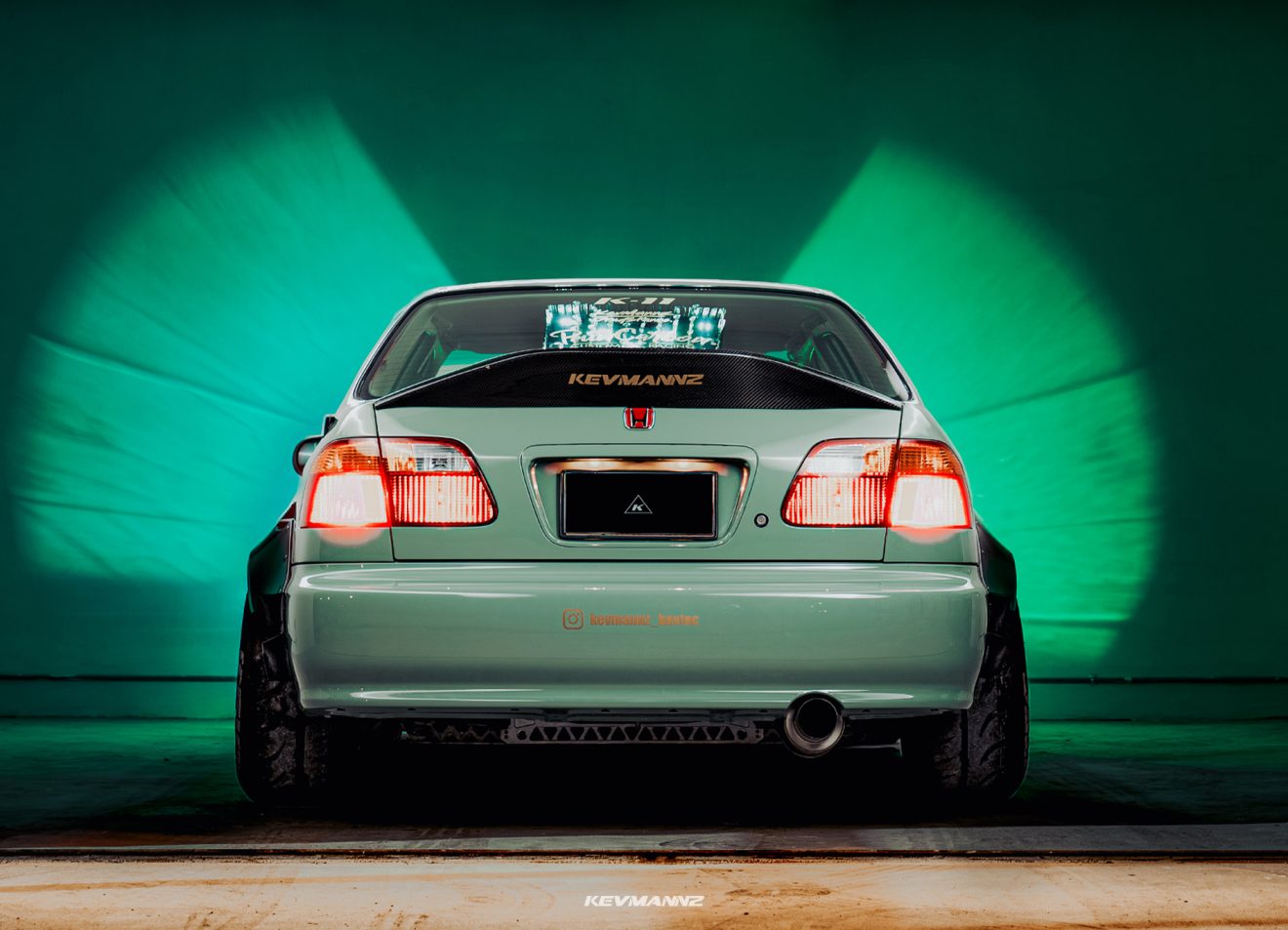 Full Carbon Fiber Wide Body Kit for Civic EK Sedan 1996-1998 and 1999 ...
