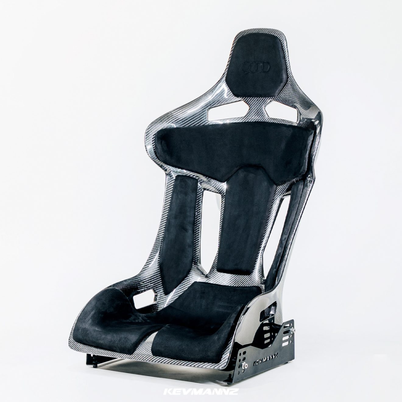 Carbon Fiber Seat GT-Max series with Black Alcantara Padding + debossed ...